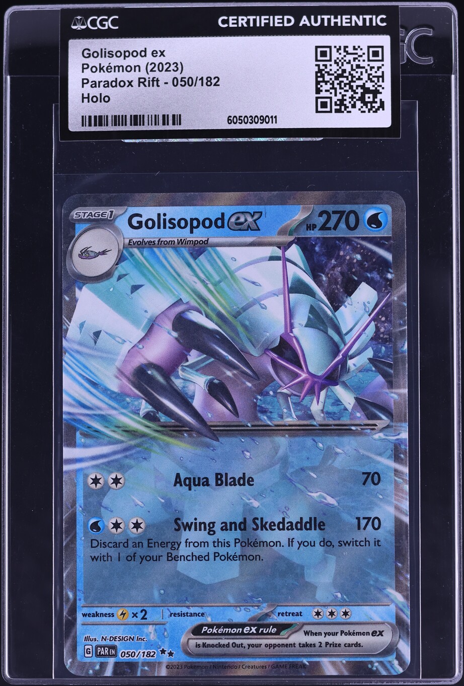 2023 Pokemon Scarlet & Violet Paradox Rift Holo Golisopod ex #50 CGC ...