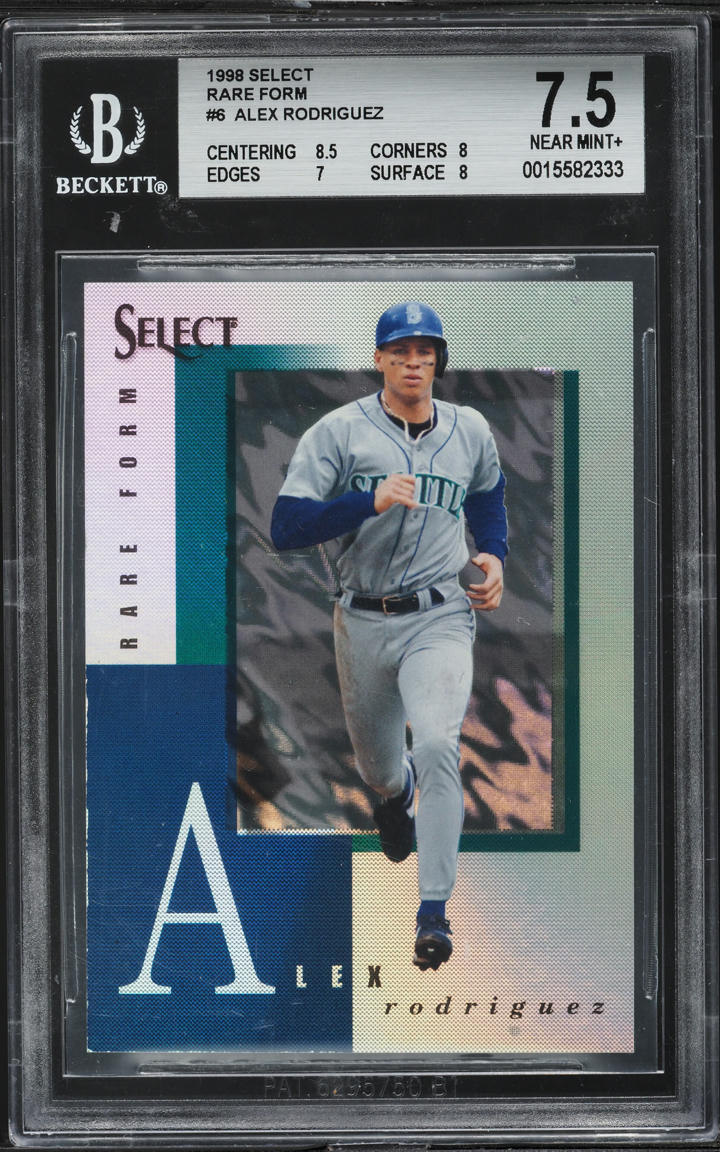 1998 Select Rare Form Alex Rodriguez #6 BGS 7.5 NRMT+ on Fanatics Collect