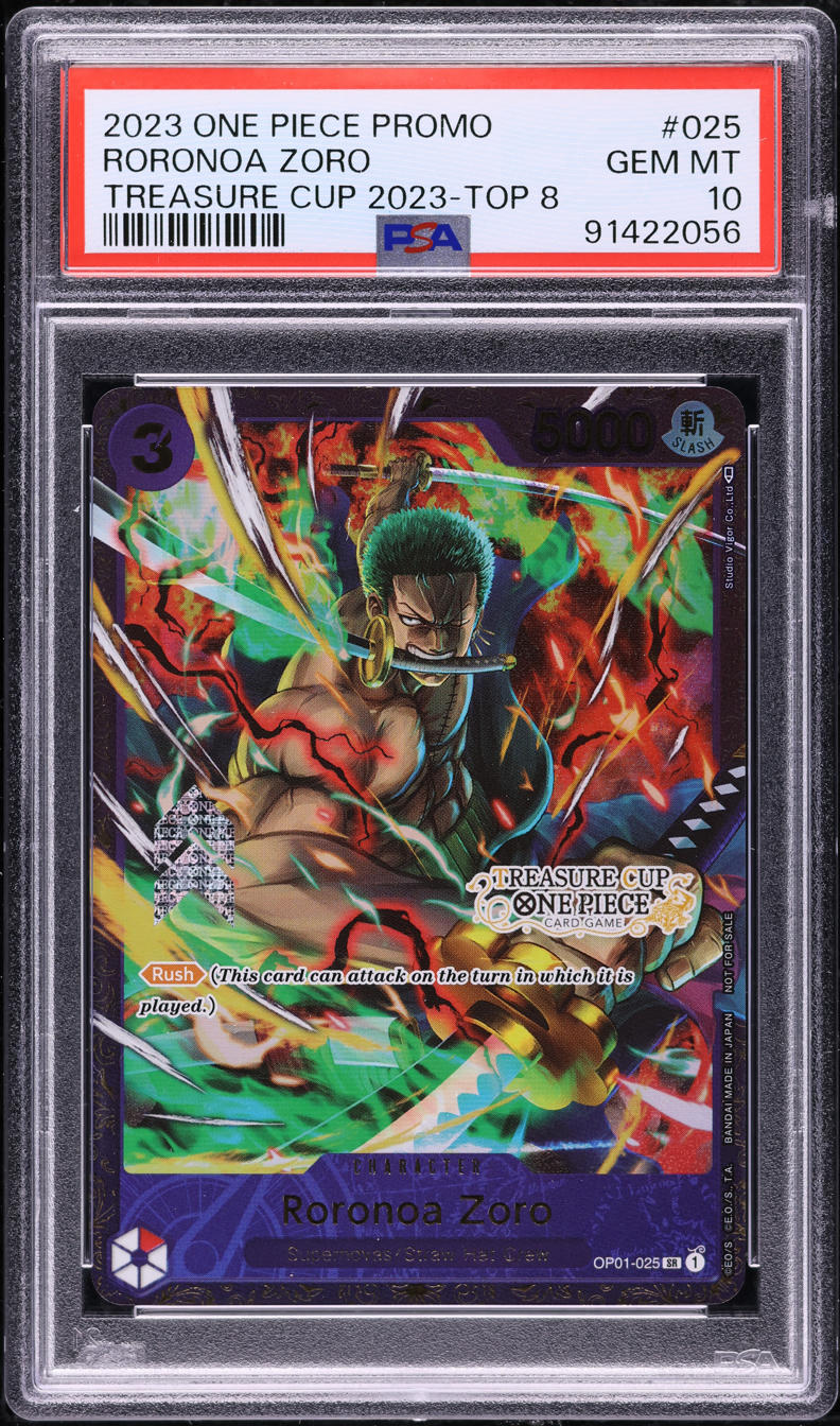 2023 One Piece Promo Treasure Cup Top 8 Roronoa Zoro #OP01-025 PSA 10 ...