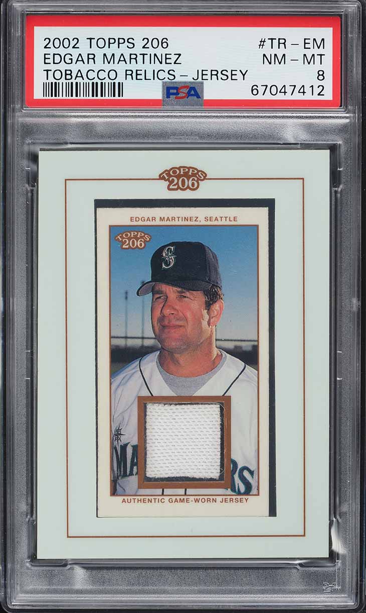 2002 Topps 206 Tobacco Relics Jersey Edgar Martinez PATCH #TR-EM PSA 8 ...