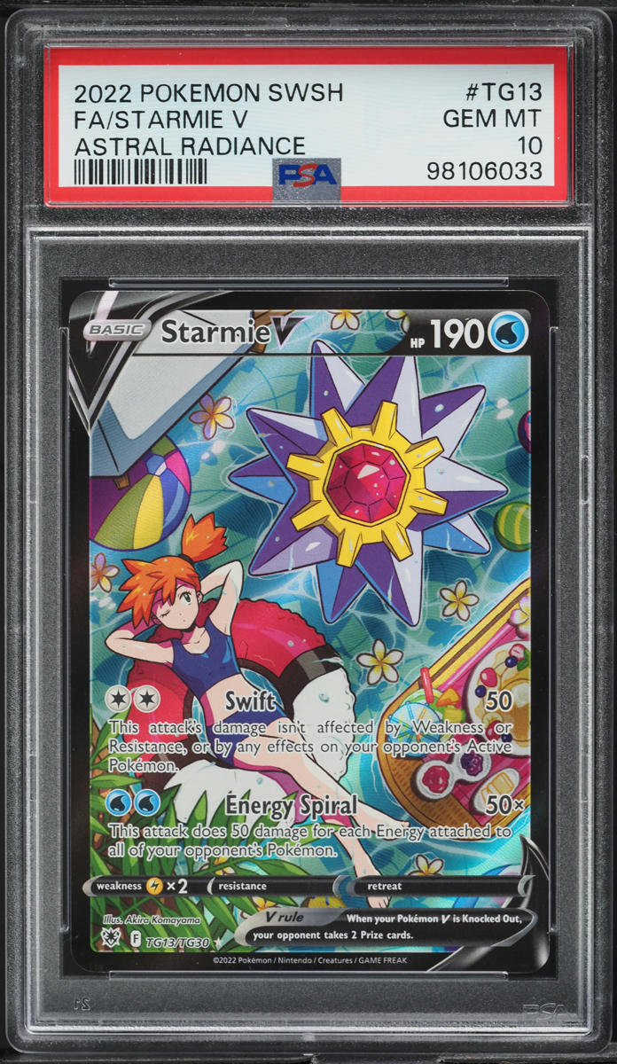 2022 Pokemon SWSH Astral Radiance Full Art Starmie V #TG13 PSA 10 GEM ...