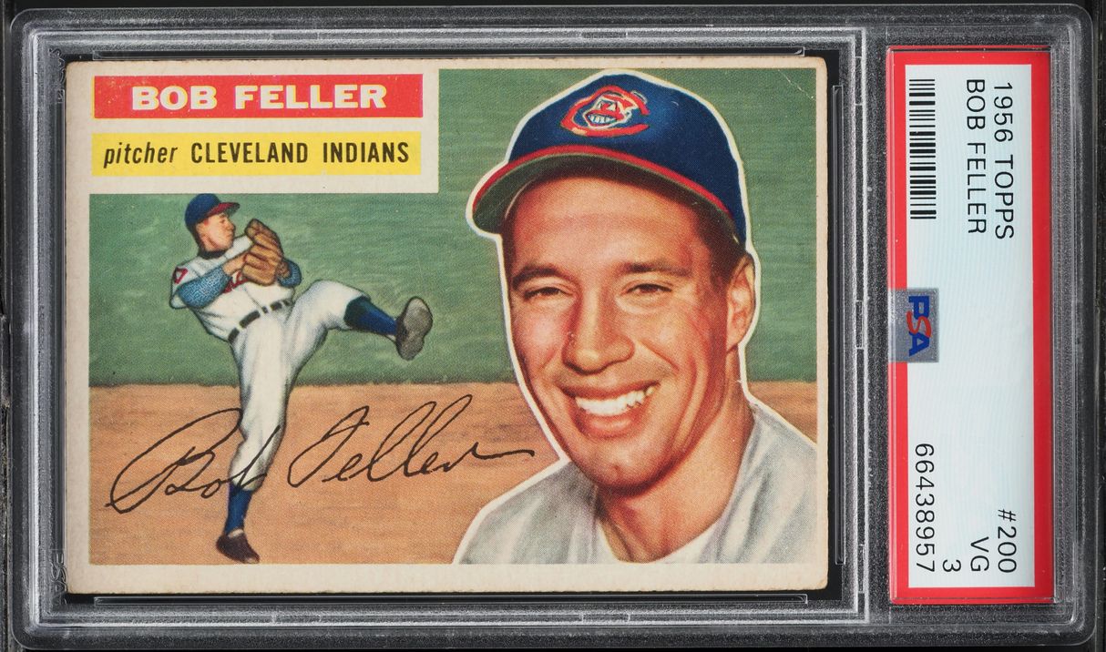 1956 Topps Bob Feller #200 PSA 3 VG on Fanatics Collect