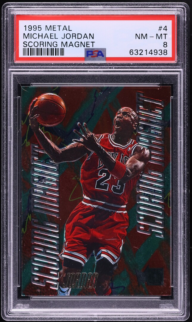 1995 Metal Scoring Magnet Michael Jordan #4 PSA 8 NM-MT on Fanatics Collect