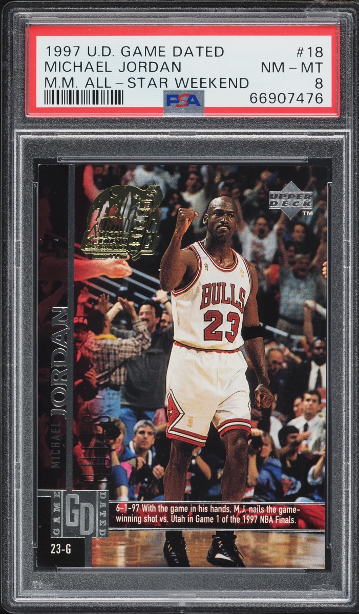 1997 Upper Deck Game Dated All-Star Weekend Michael Jordan #18 PSA 8 NM ...