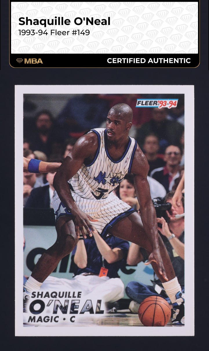 1993 Fleer Basketball Shaquille O'Neal #149 MBA AUTH on Fanatics Collect