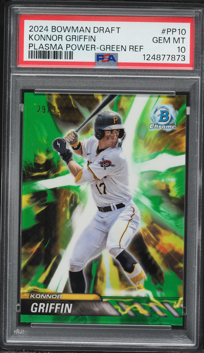 2024 Bowman Chrome Draft Plasma Power Green Refractor Konnor Griffin ...