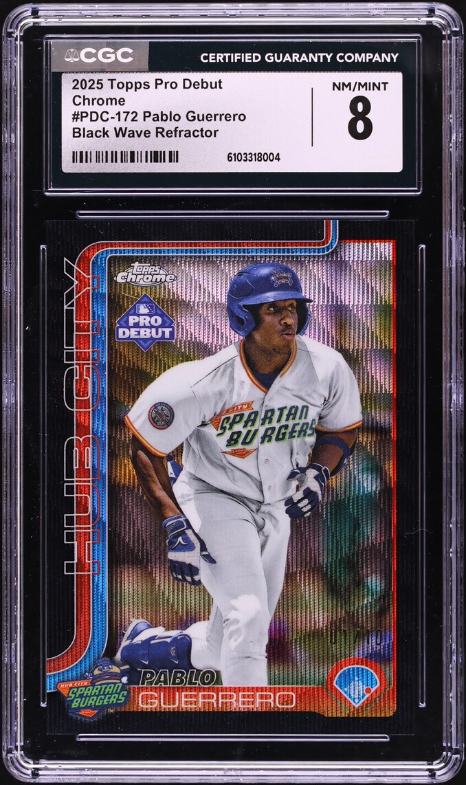 2025 Topps Chrome Pro Debut Black Wave Refractor Pablo Guerrero ...