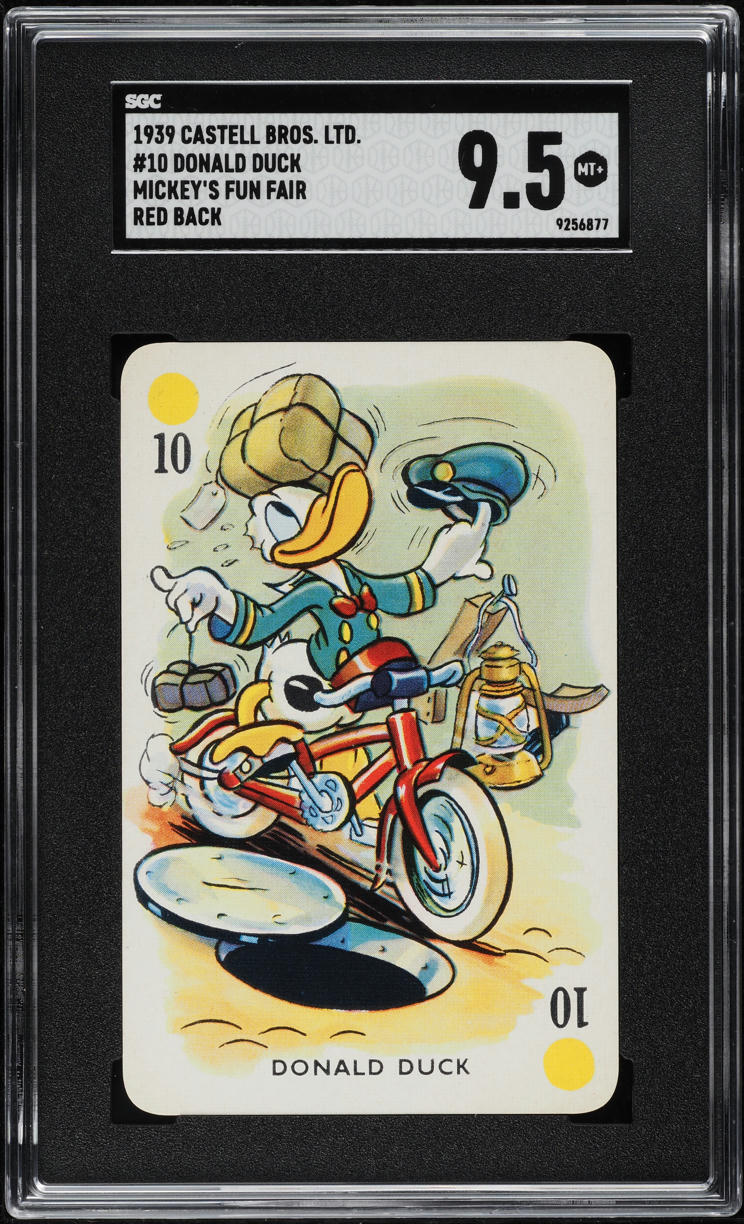 1939 Castell Bros. Ltd. Mickey's Fun Fair Donald Duck RED BACK #10 SGC ...