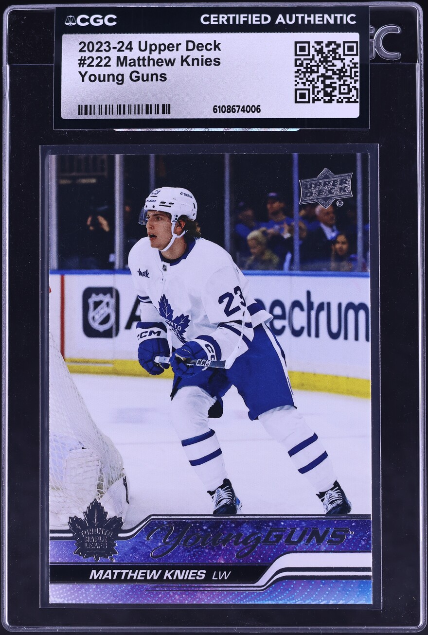2023 Upper Deck Young Guns Matthew Knies ROOKIE #222 CGC AUTH on ...