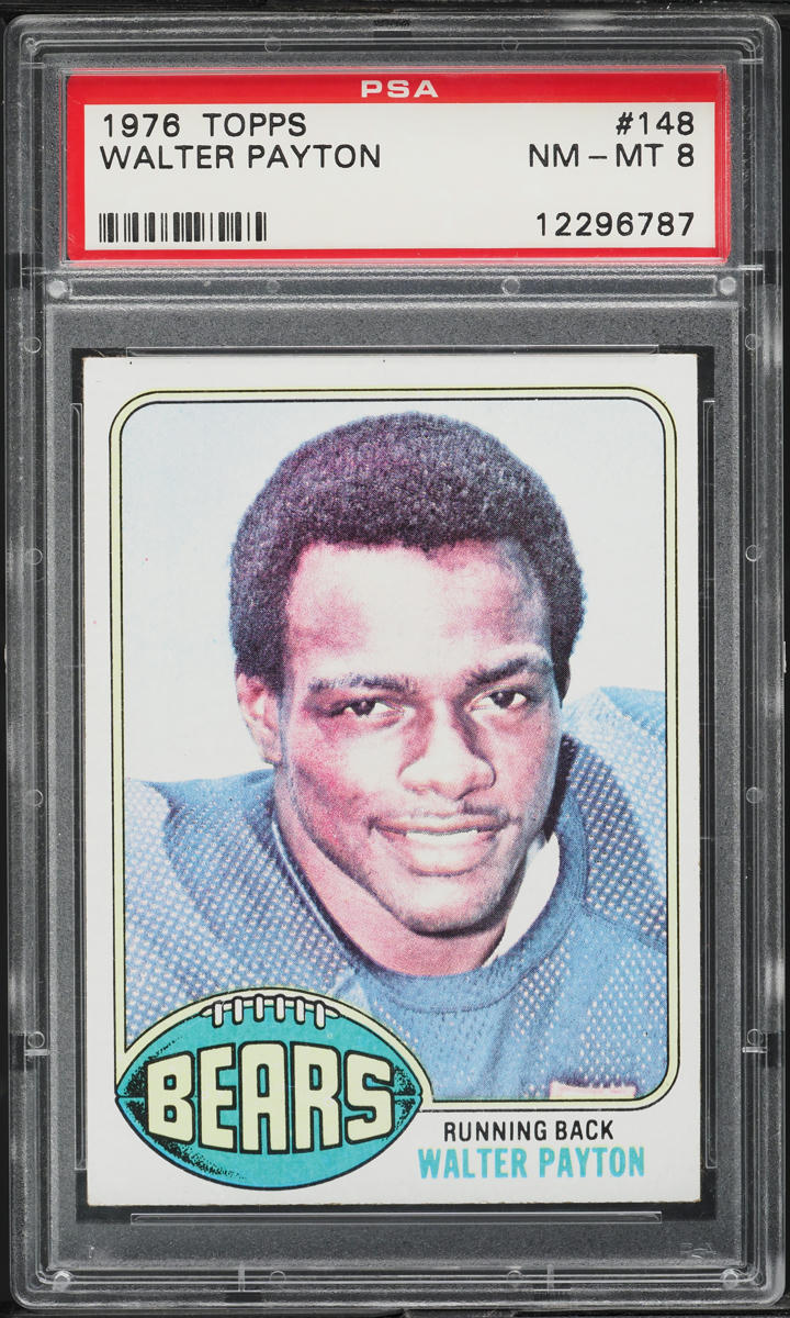 1976 Topps Football Walter Payton ROOKIE #148 PSA 8 NM-MT on Fanatics ...