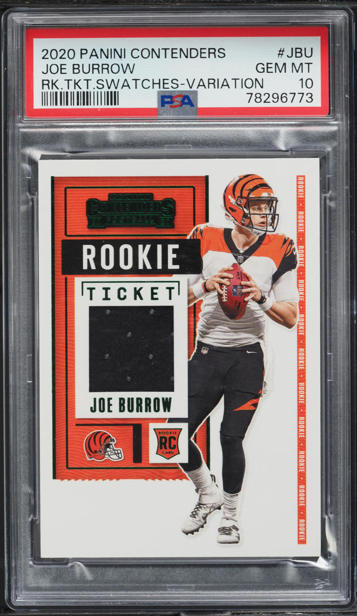 2020 Panini Contenders Ticket Swatches Variation Joe Burrow ROOKIE ...