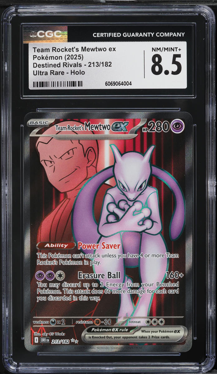 2025 Pokemon SV Destined Rivals Full Art Team Rocket's Mewtwo ex #213 ...