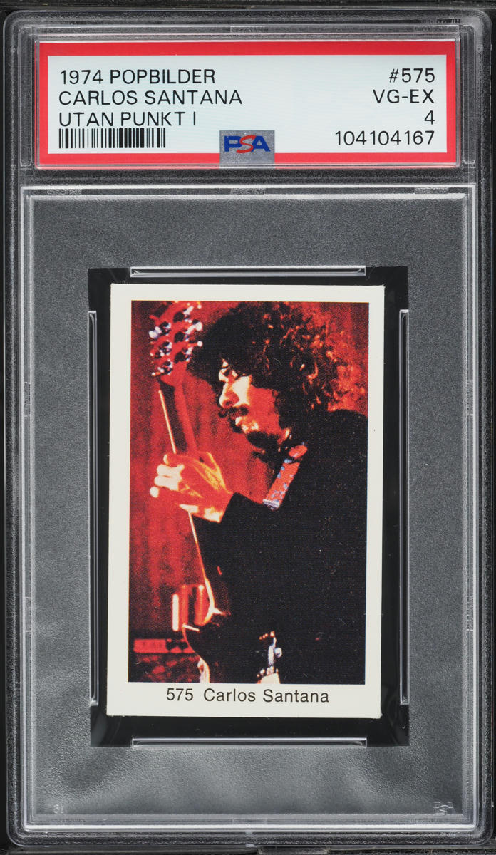 1974 Popbilder Utan Punkt I Carlos Santana #575 PSA 4 VGEX on Fanatics ...