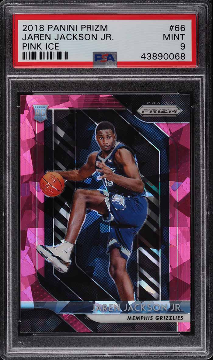 2018 Panini Prizm Pink Ice Prizms Jaren Jackson Jr. ROOKIE #66 PSA 9 ...