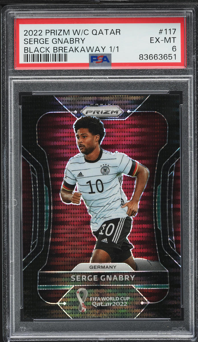 2022 Panini Prizm World Cup Qatar Black Breakaway Serge Gnabry 1/1 #117 ...