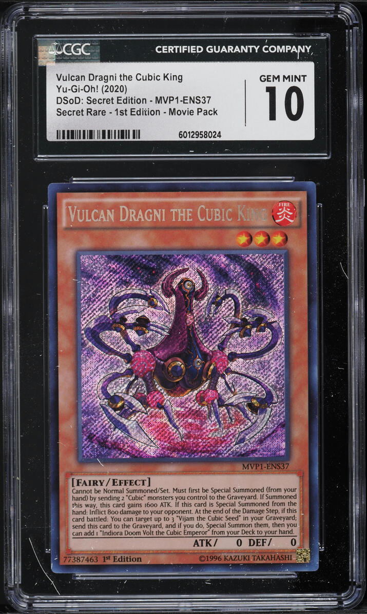 2020 Yu-Gi-Oh! DSOD 1st Ed Vulcan Dragni The Cubic King #MVP1-ENS37 CGC 10 GEM on Fanatics Collect