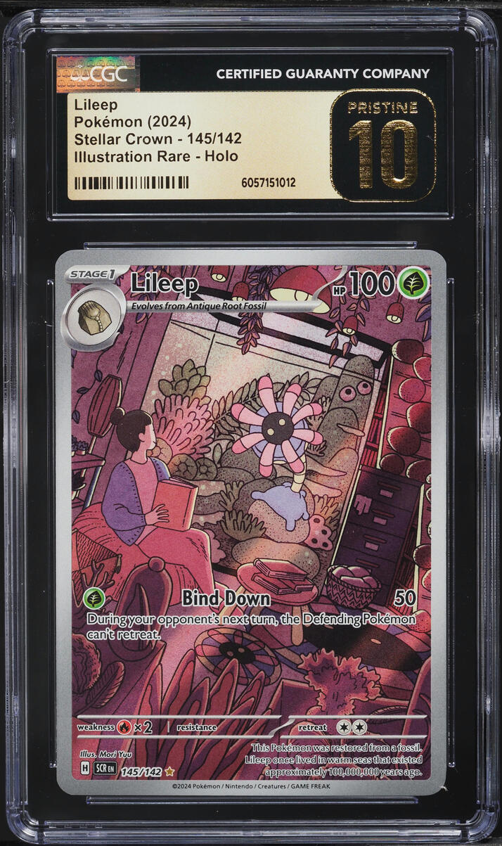 2024 Pokemon Scarlet & Violet Stellar Crown IR Lileep #145 CGC 10 ...