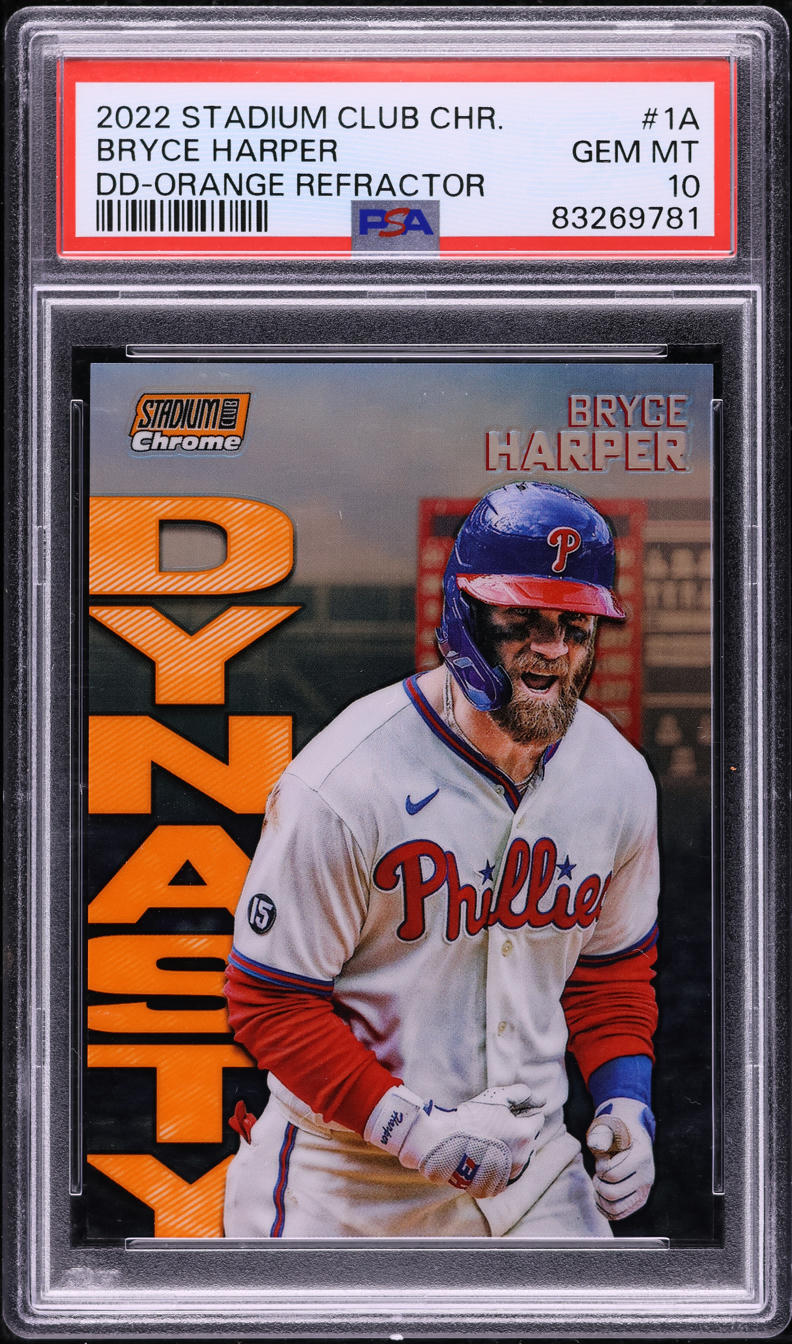 2022 Stadium Club Chrome Dynasty & Destiny Orange Ref. Bryce Harper /25 ...