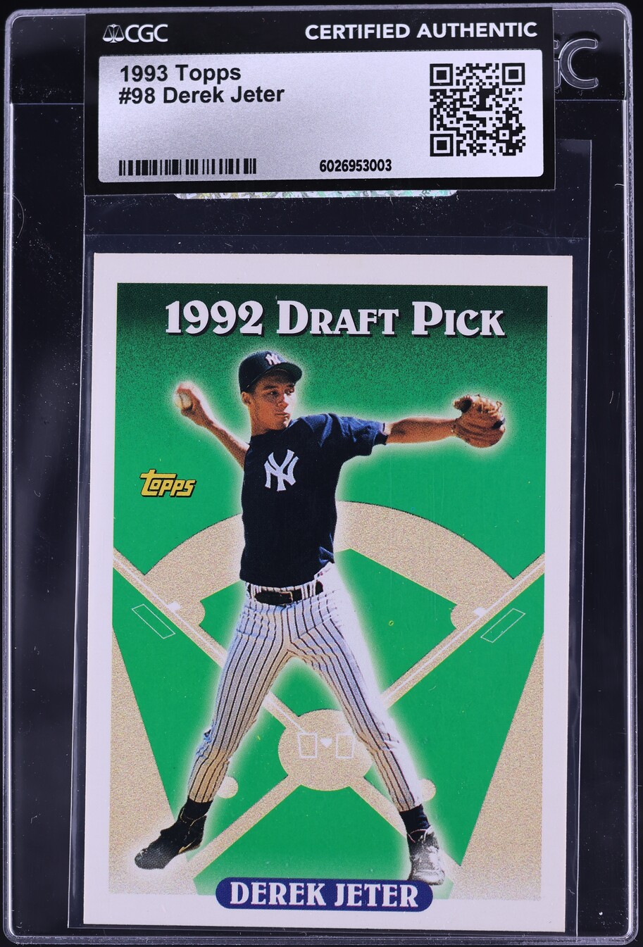 1993 Topps Derek Jeter ROOKIE #98 CGC AUTH on Fanatics Collect