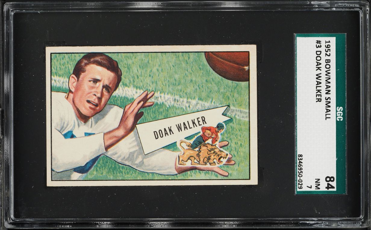 1952 Bowman Small Doak Walker #3 SGC 7 NRMT on Fanatics Collect