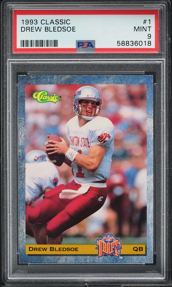 1993 Classic Drew Bledsoe #1 PSA 9 MINT on Fanatics Collect