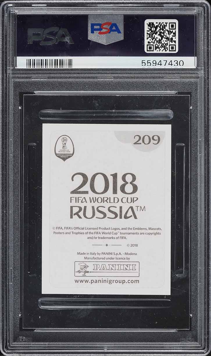 2018 Panini World Cup Stickers Black Back Kylian Mbappe ROOKIE #209 PSA ...