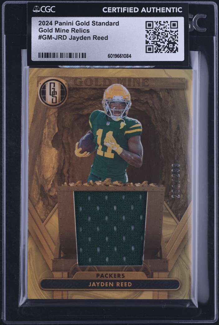2024 Panini Gold Standard Gold Mine Jayden Reed PATCH /299 #GM-JRD CGC ...