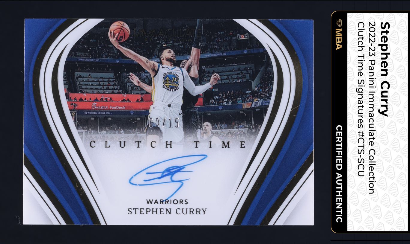 2022 Immaculate Collection Clutch Time Stephen Curry AUTO /15 #CTS-SCU ...