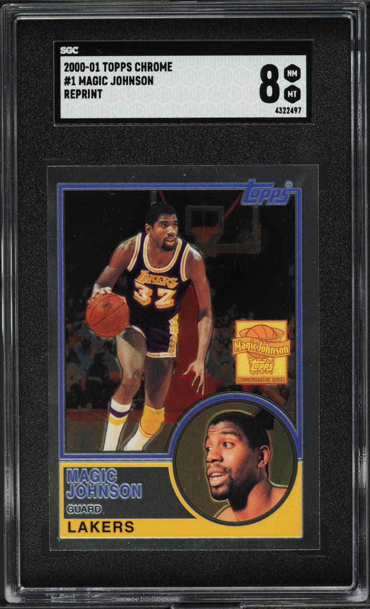 2000 Topps Chrome Reprint Magic Johnson #1 SGC 8 NM-MT on Fanatics Collect