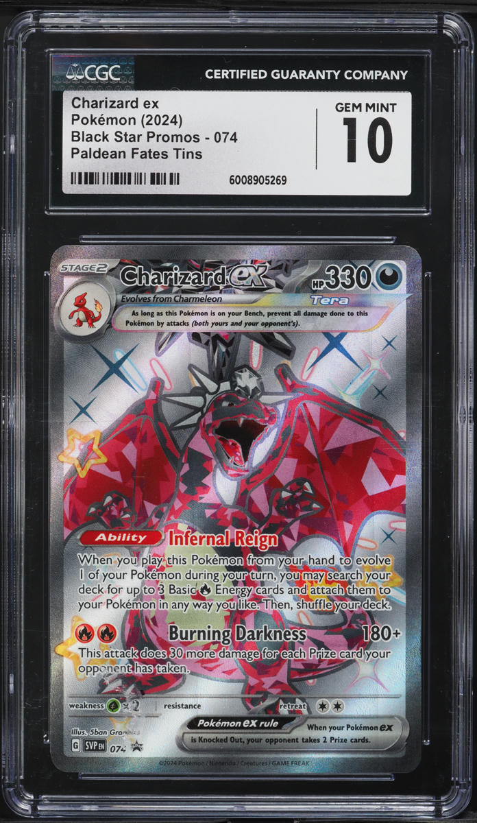 2024 Pokemon SV Black Star Promo Paldean Fates Shiny Charizard ex #74 ...