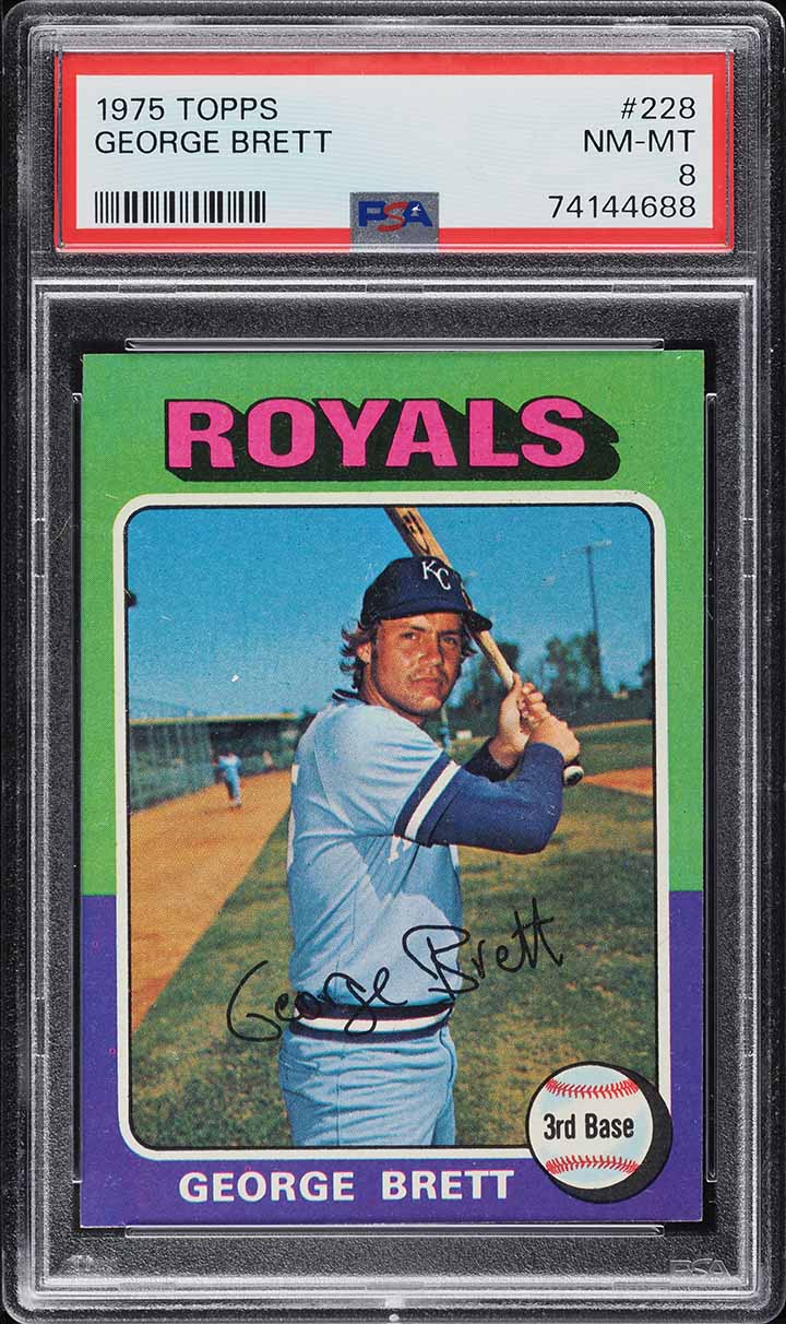 1975 Topps George Brett ROOKIE #228 PSA 8 NM-MT on Fanatics Collect