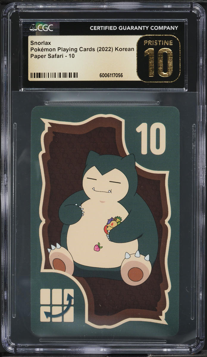 2022 Pokemon Korean Playing Cards Paper Safari Snorlax #10 CGC 10 ...
