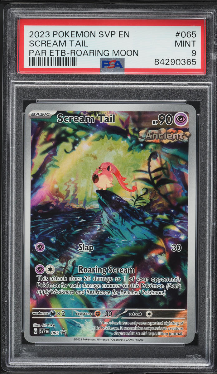 2023 Pokemon SV Black Star Promo Roaring Moon Holo Scream Tail #65 PSA ...