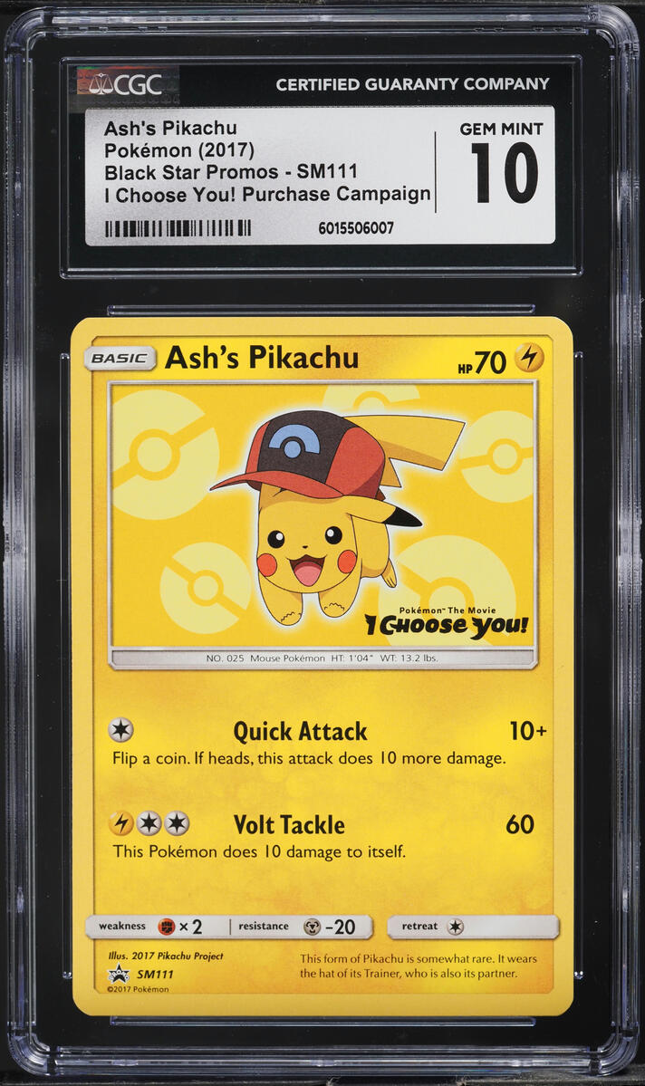 2017 Pokemon SM Black Star Promos I Choose You! Ash's Pikachu #SM111 ...