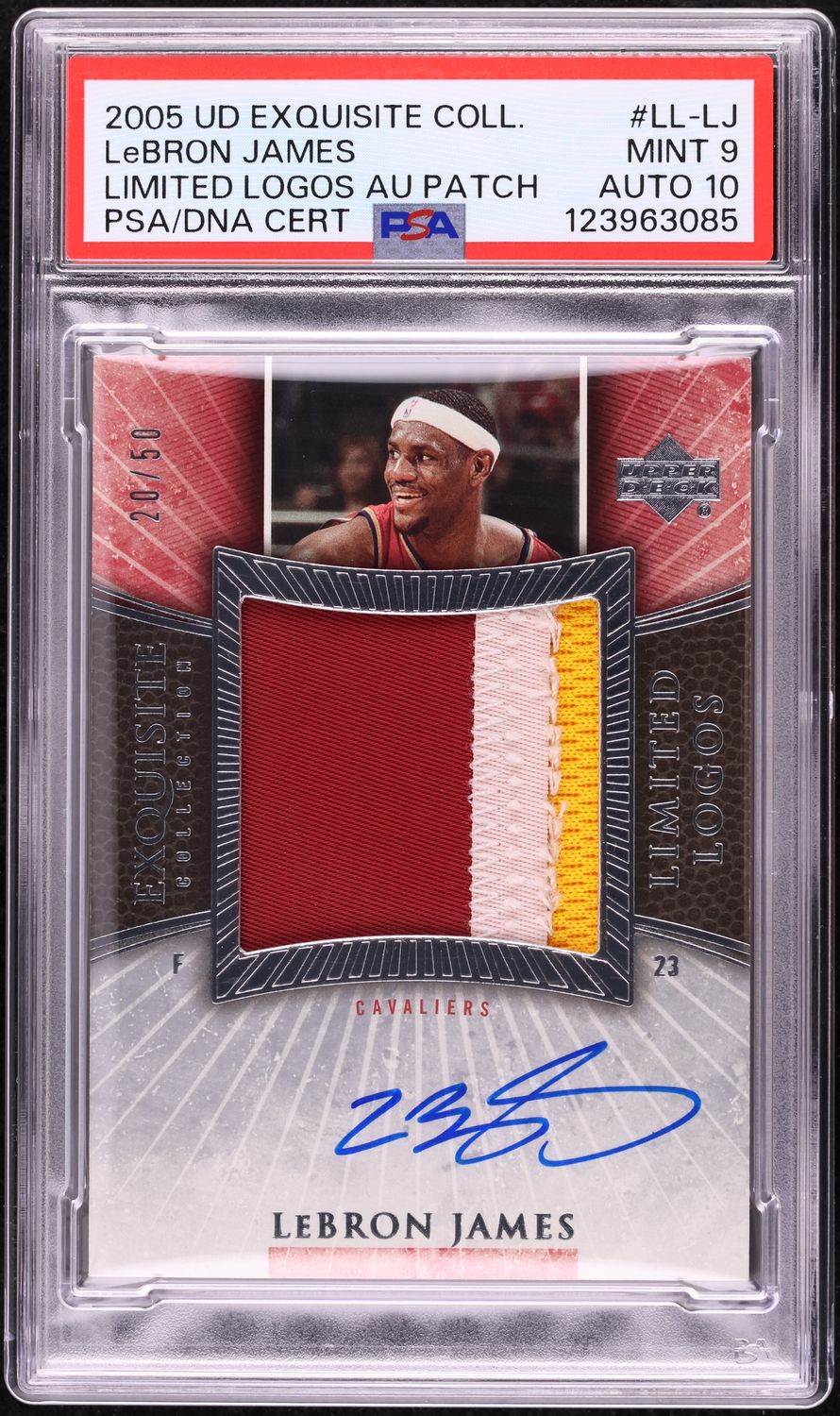 2005 Exquisite Collection Limited Logos LeBron James PATCH AUTO DNA 10 ...