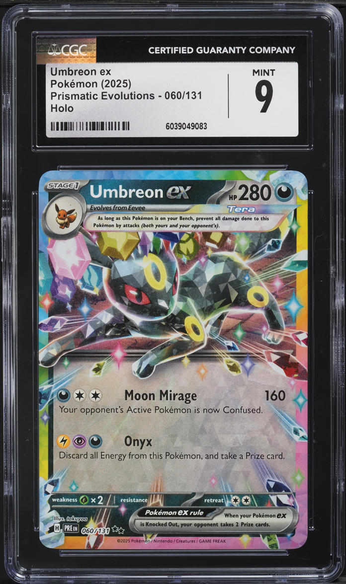 2025 Pokemon SV Prismatic Evolutions Umbreon ex #60 CGC 9 MINT on ...