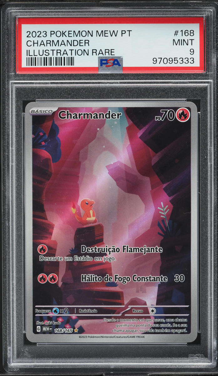 2023 Pokemon Portuguese SV 151 Illustration Rare Charmander #168 PSA 9 MINT on Fanatics Collect