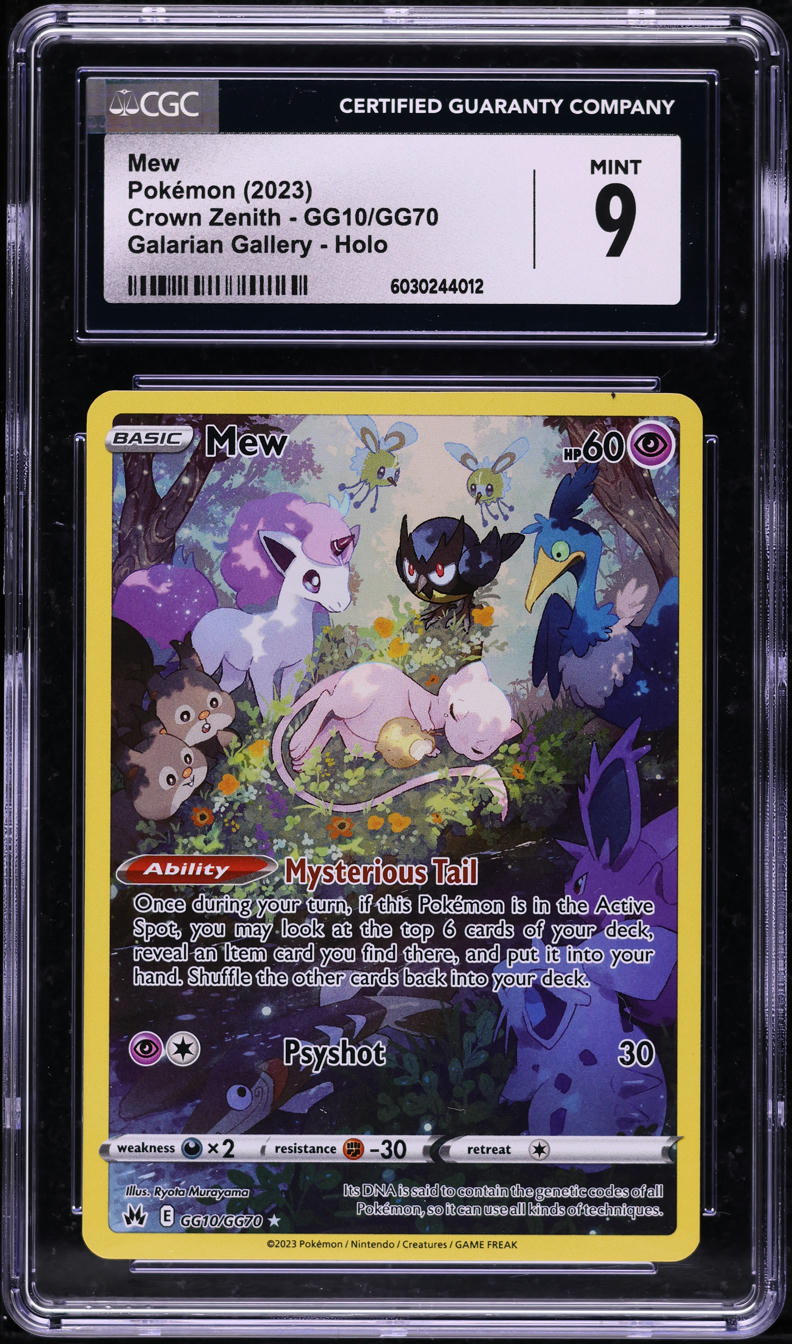 2023 Pokemon Sword & Shield Crown Zenith Full Art Mew #GG10 CGC 9 MINT ...