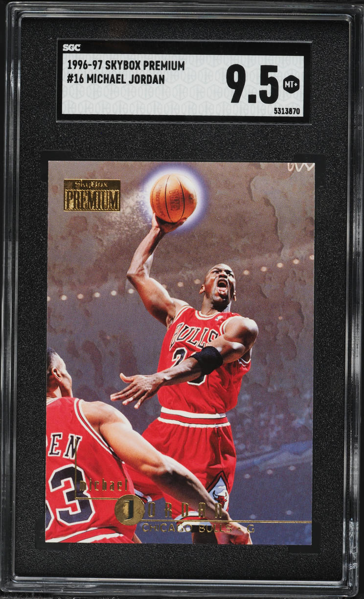 1996 Skybox Premium Michael Jordan #16 SGC 9.5 MINT+ on Fanatics Collect