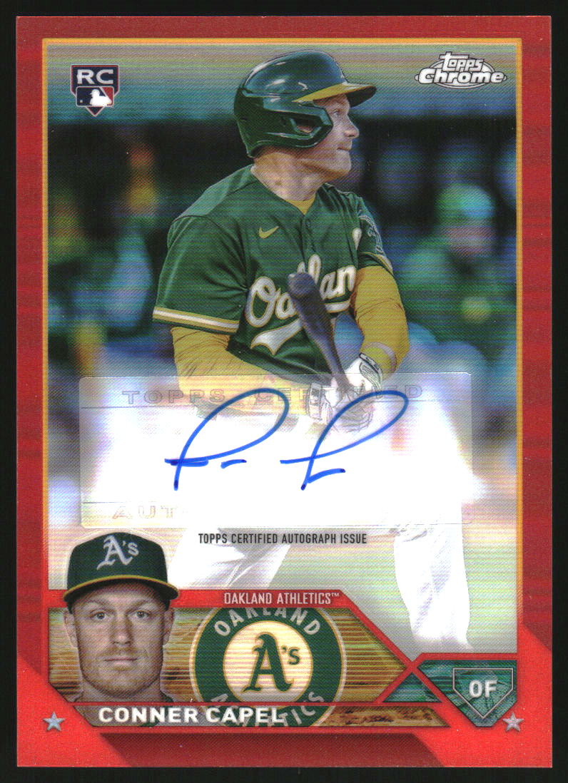 2023 Topps Chrome Update Autographs Red Refractors #ACCC Conner Capel ...
