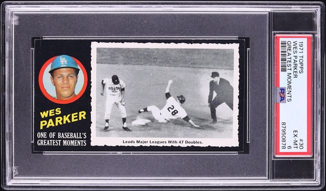 1971 Topps Greatest Moments Wes Parker #30 PSA 6 EXMT on Fanatics Collect