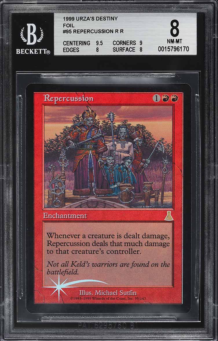 1999 Magic The Gathering MTG Urza's Destiny Foil Repercussion R R BGS 8 ...