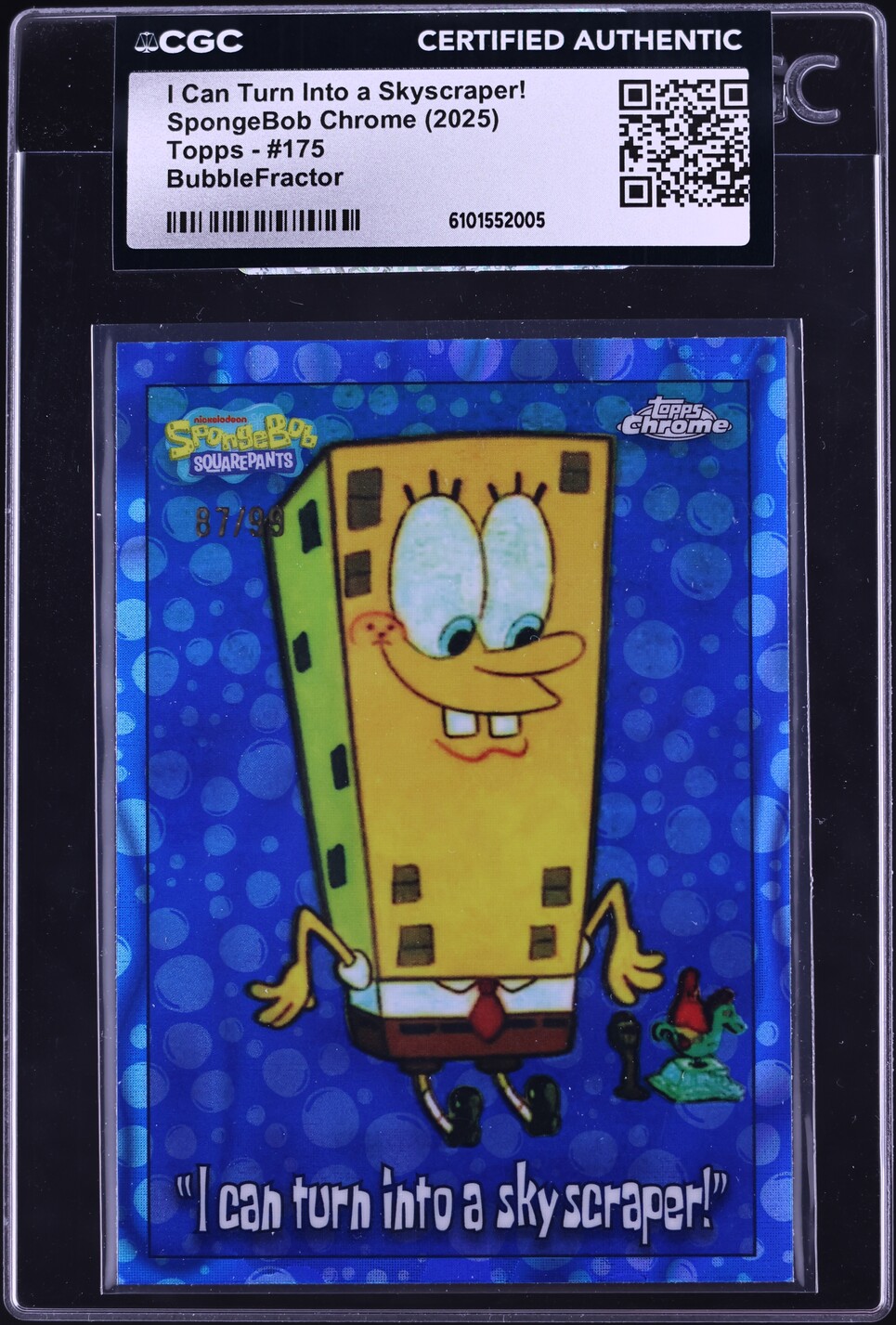 2025 Topps Chrome SpongeBob Bubblefractor I Can Turn Into A Skyscraper ...