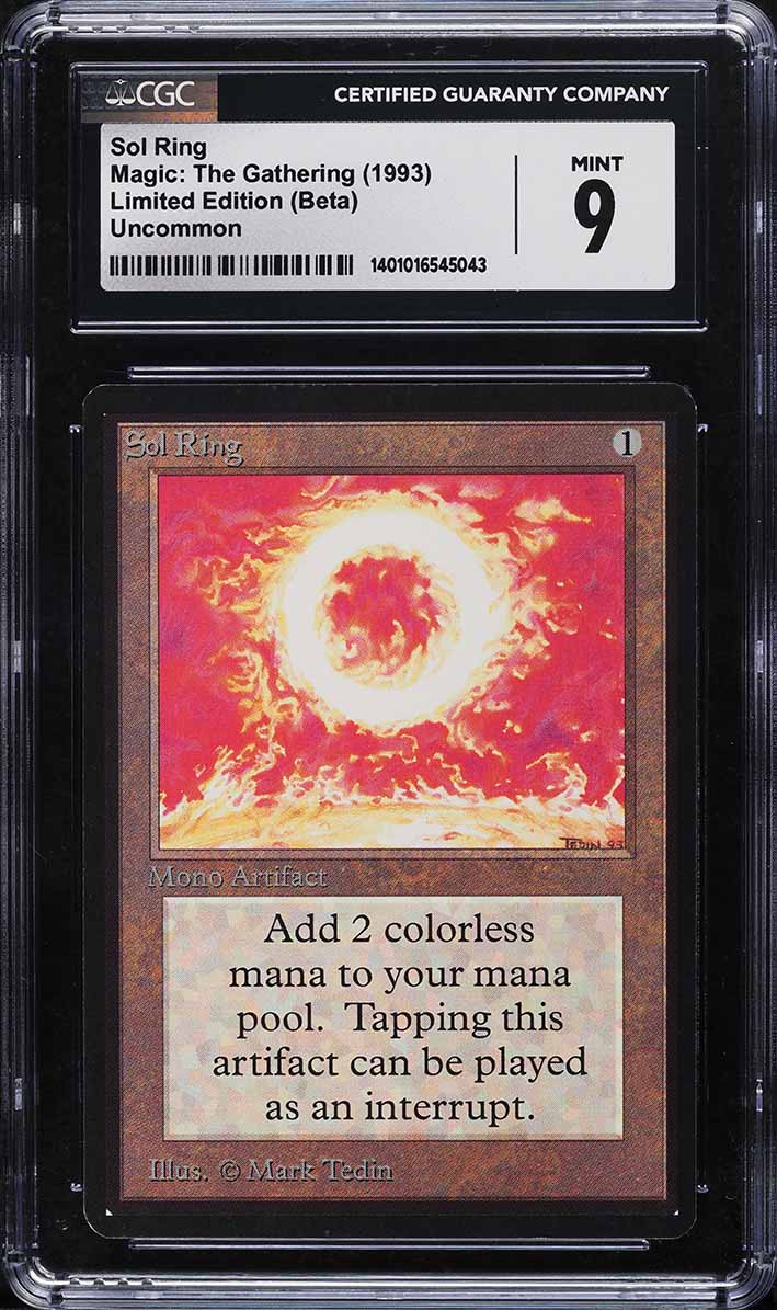 1993 Magic The Gathering MTG Beta Sol Ring CGC 9 MINT on Fanatics Collect