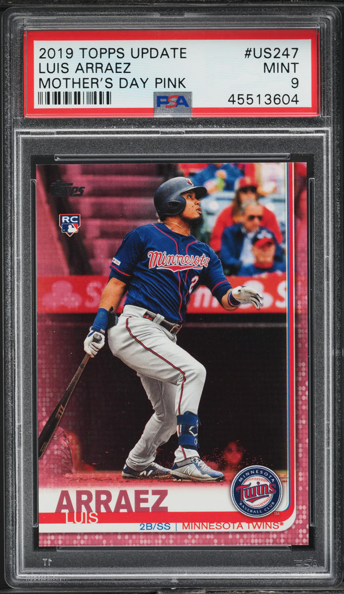 2019 Topps Update Mother's Day Pink Luis Arraez ROOKIE /50 #US247 PSA 9 ...