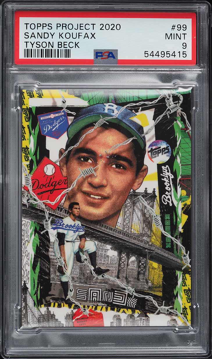 2020 Topps Project 2020 '55 Design By Tyson Beck Sandy Koufax #99 PSA 9 ...
