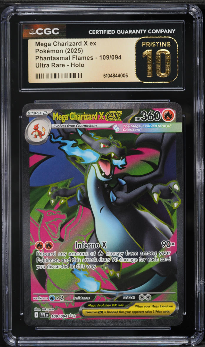2025 Pokemon Mega Evolution Phantasmal Flames Full Art Mega Charizard X ...