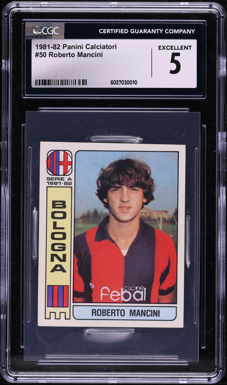1981 Panini Calciatori Roberto Mancini ROOKIE #50 CGC 5 EX on Fanatics ...