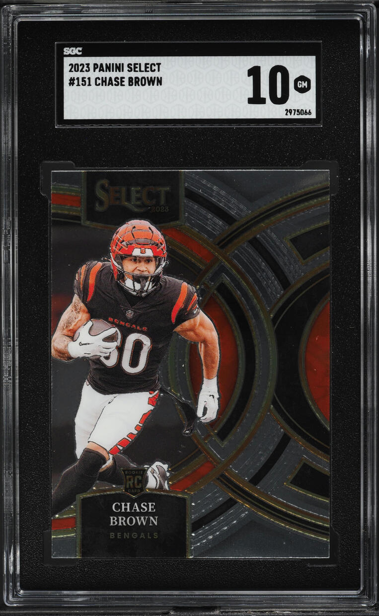 2023 Select Premier Chase Brown ROOKIE #151 SGC 10 GEM MINT on Fanatics ...
