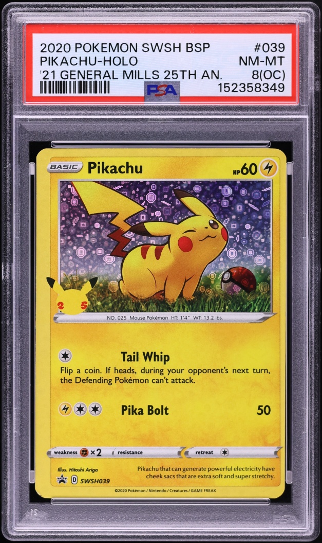 2020 Pokemon SWSH Promo '21 General Mills 25th Anniversary Holo Pikachu ...